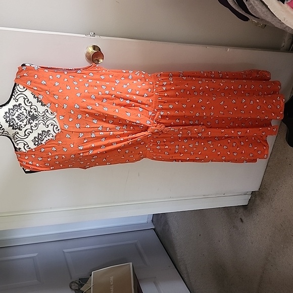 a.n.a | Dresses | Brand New Ana Sleeveless Orange Cotton Dress | Poshmark